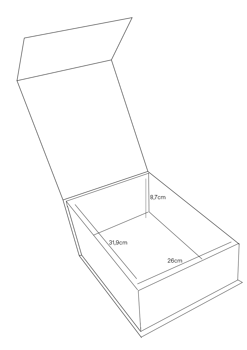 Caja Imantada negra 3 botellas 26x31,9x8,7 - Basics Packaging